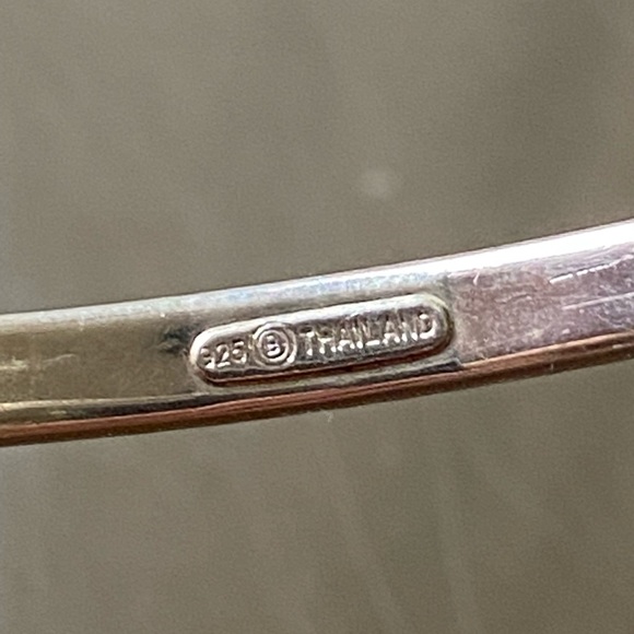 Jewelry | 925 Thailand Sterling Silver Bangle Bracelet | Poshmark